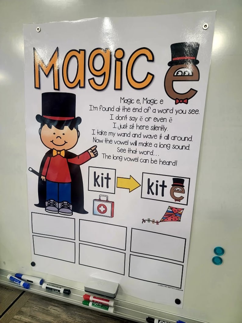 Magic E Anchor Chart hard Good - Etsy
