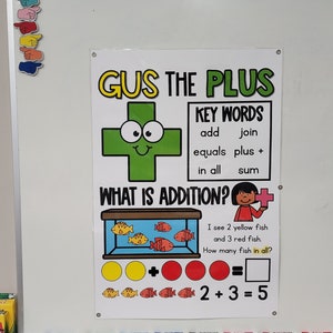 Gus the Plus Addition Math Anchor Chart [hard Good] - Version 1 - Etsy