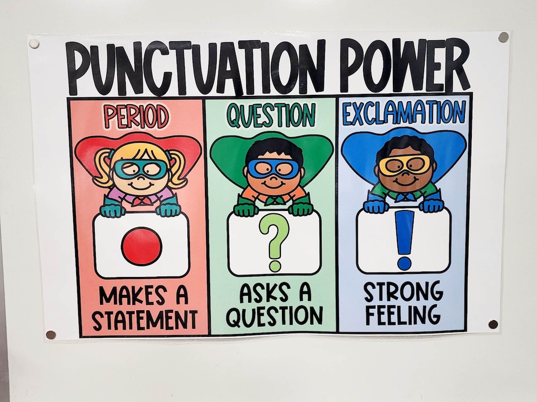 Punctuation Power Anchor Chart [hard Good] - Option 1 - Etsy