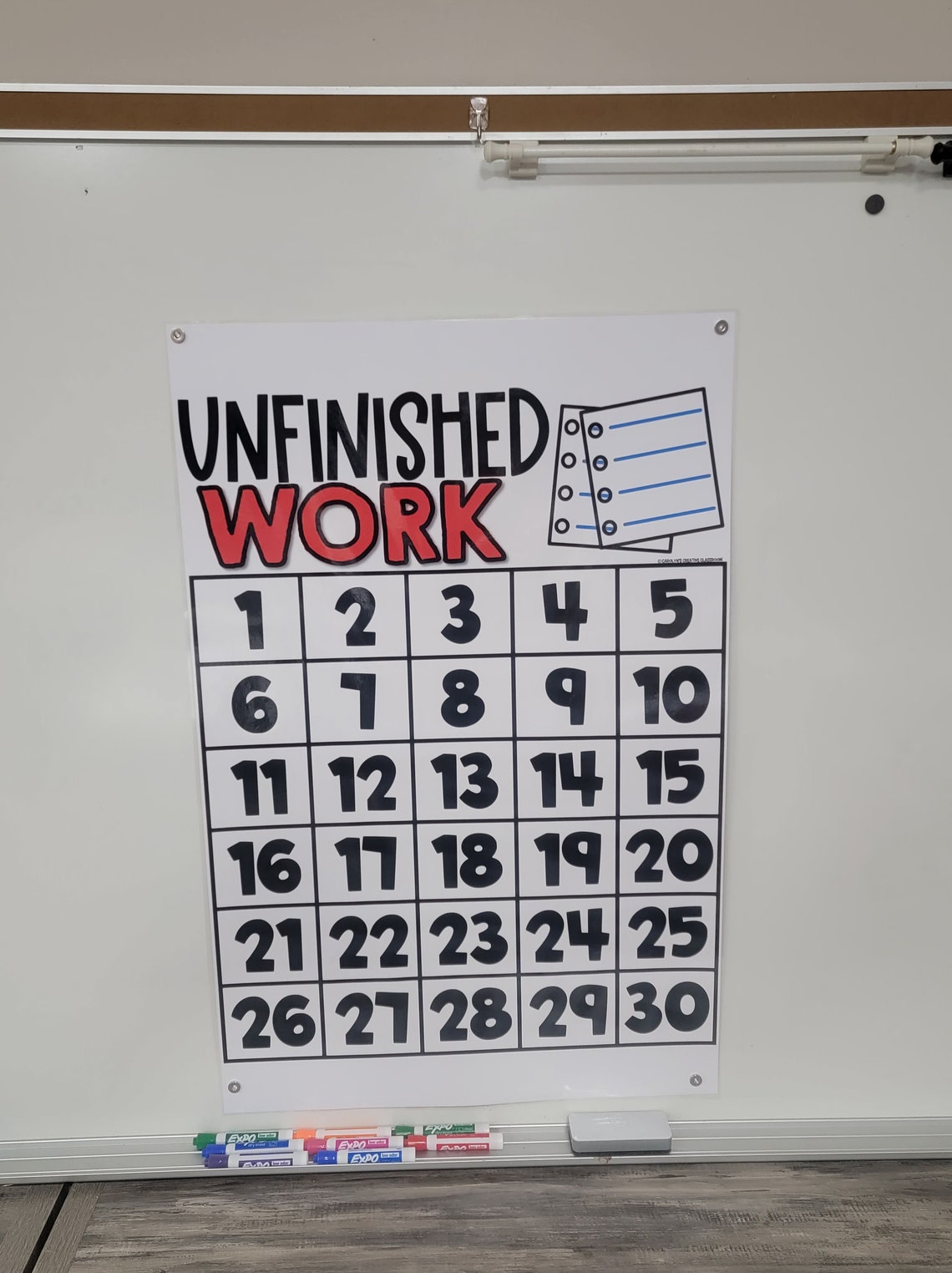 Unfinished Work Anchor Chart hard Good Set 6 - Etsy