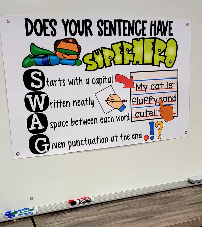 Does Your Sentence Have Superhero Swag Anchor Chart hard - Etsy Does Your Sentence Have Superhero Swag Anchor Chart hard - Etsy