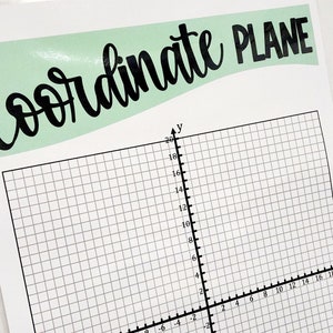 Coordinate Plane Anchor Chart [hard Good] - Option #6 - Etsy