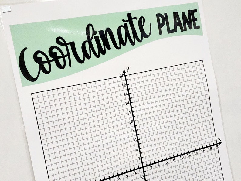 Coordinate Plane Anchor Chart hard Good Option 6 - Etsy