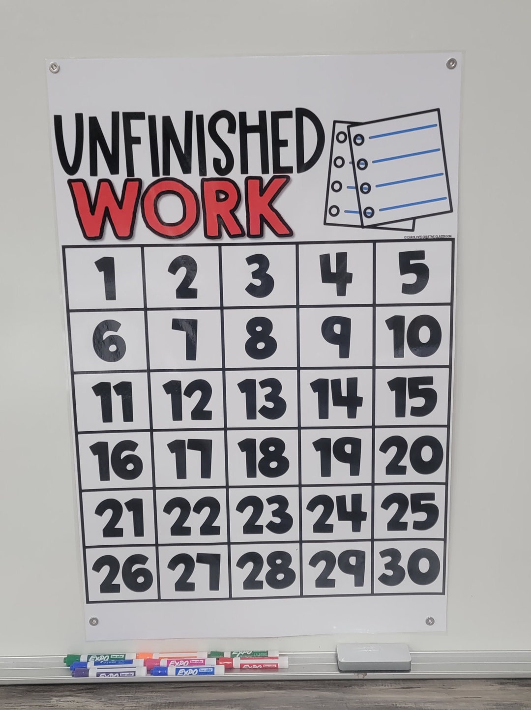 Unfinished Work Anchor Chart [hard Good] - Set# 6 - Etsy
