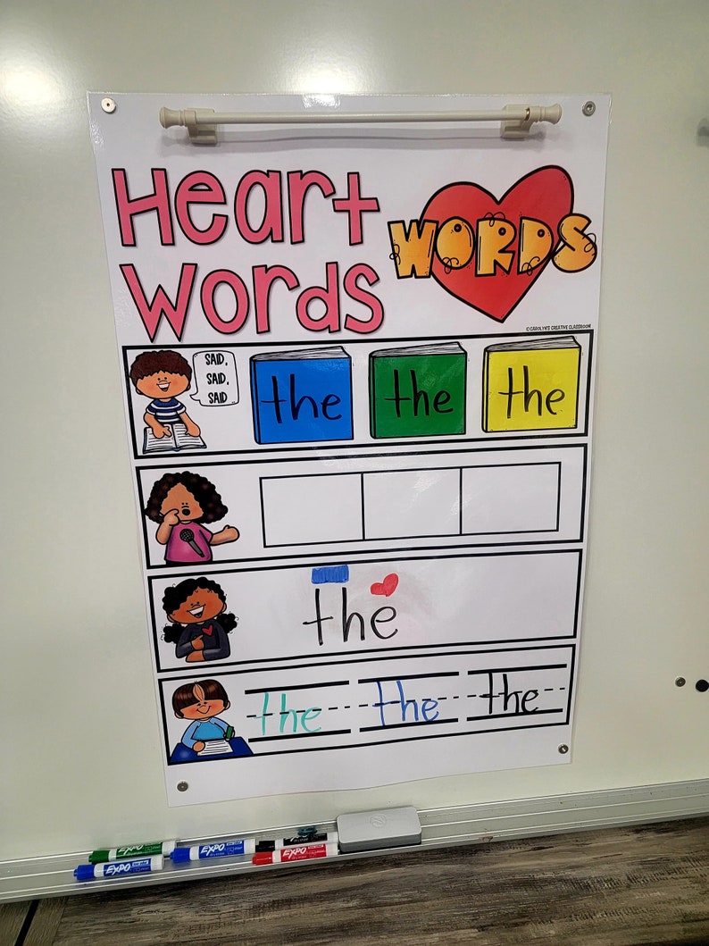 Heart Words Anchor Chart [hard Good] - Etsy