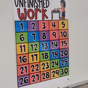 Unfinished Work Anchor Chart [hard Good] - Set# 2 - Etsy