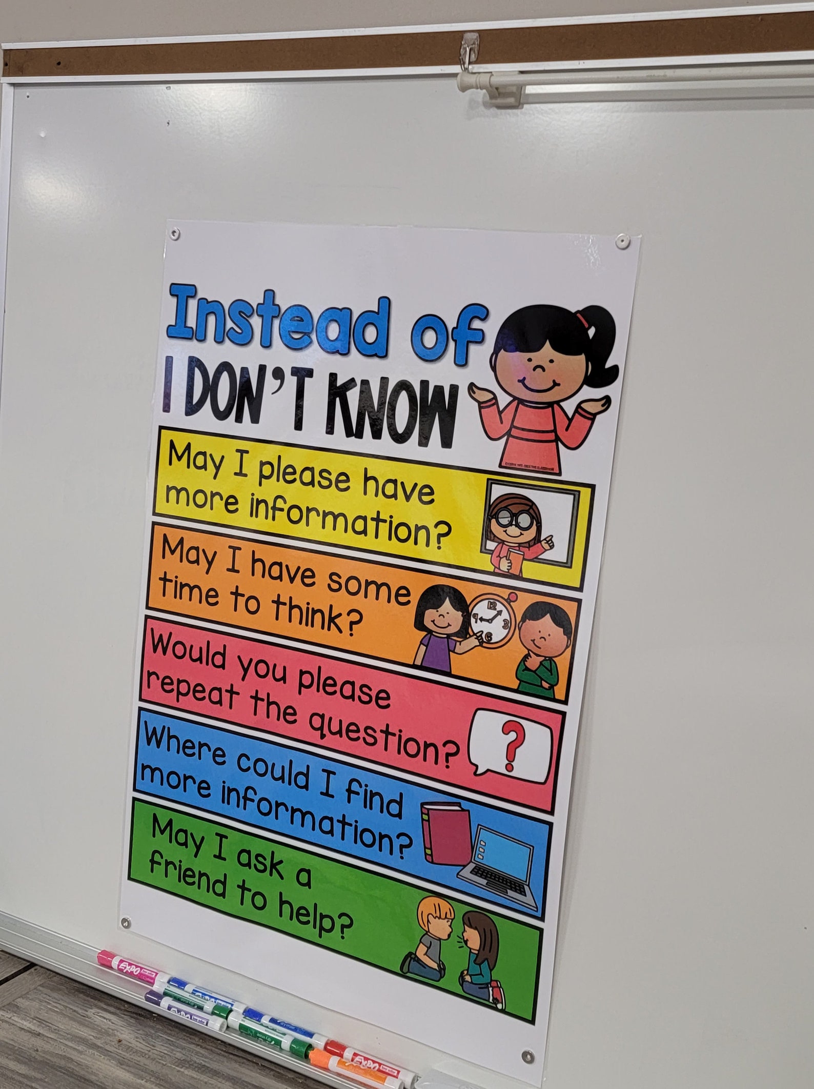 Instead of I Don't Know Anchor Chart [hard Good] - Option 1 - Etsy