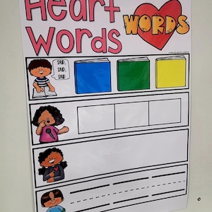 Heart Words Anchor Chart hard Good - Etsy Canada