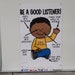 Be a Good Listener Anchor Chart hard Good Option 2 - Etsy