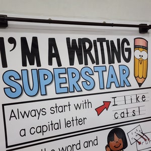 I'm a Writing Superstar Anchor Chart [hard Good] - Etsy