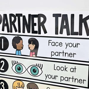 Partner Talk Anchor Chart [hard Good] - Option #2 - Etsy
