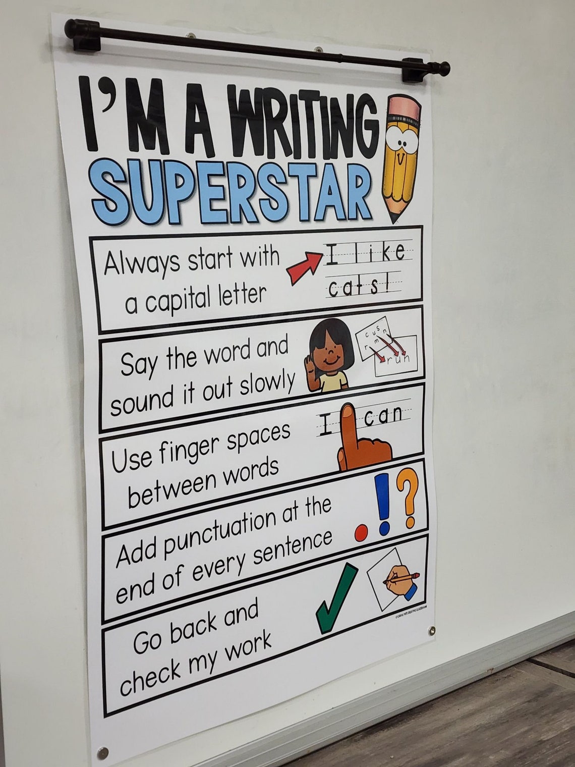 I'm a Writing Superstar Anchor Chart [hard Good] - Etsy