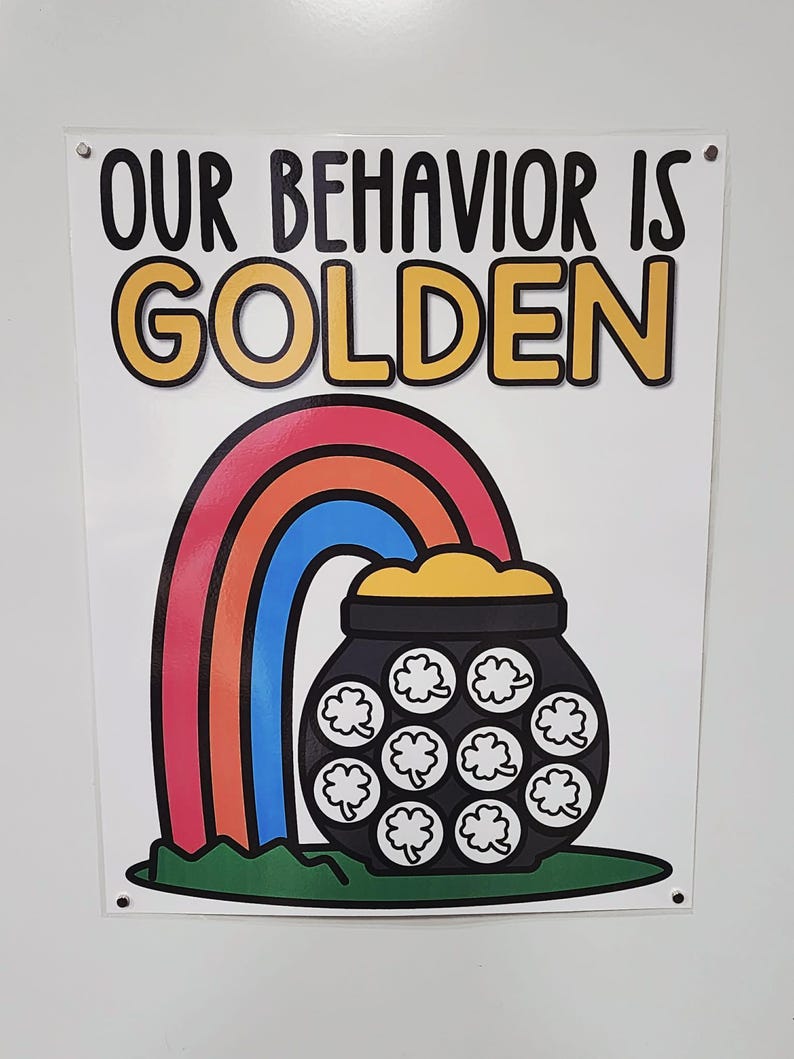 Incentive Anchor Chart [hard Good] - Our Behavior is Golden (color the ...