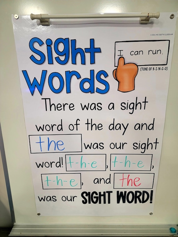 Sight Word Chant Anchor Chart hard Good | Etsy