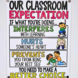 Our Class Expectation Anchor Chart [hard Good] - Version 3 - Etsy