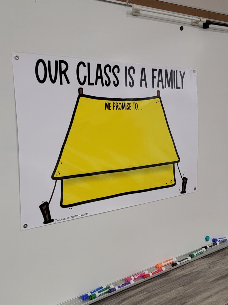 Class Rules and Expectations: We Are a Family Anchor Chart [hard Good ...