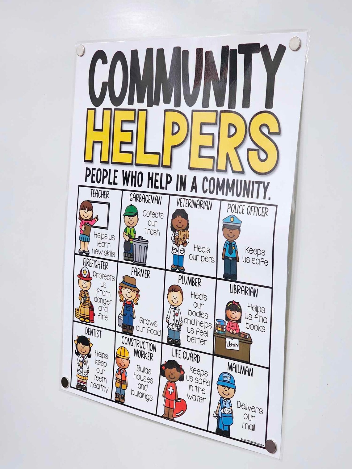 Community Helpers Anchor Chart [hard Good] - Option 1 (white) - Etsy