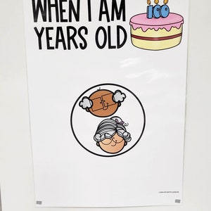 100th Day When I Am 100 Years Old... Chart Anchor Chart [hard Good ...