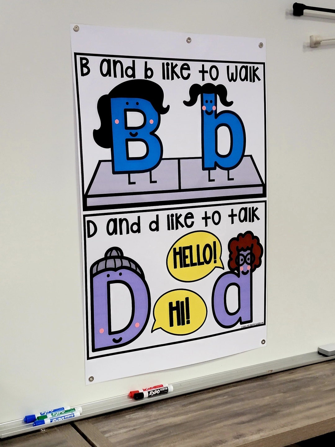 B and D Reversal Anchor Chart [hard Good] Option #4 - Etsy