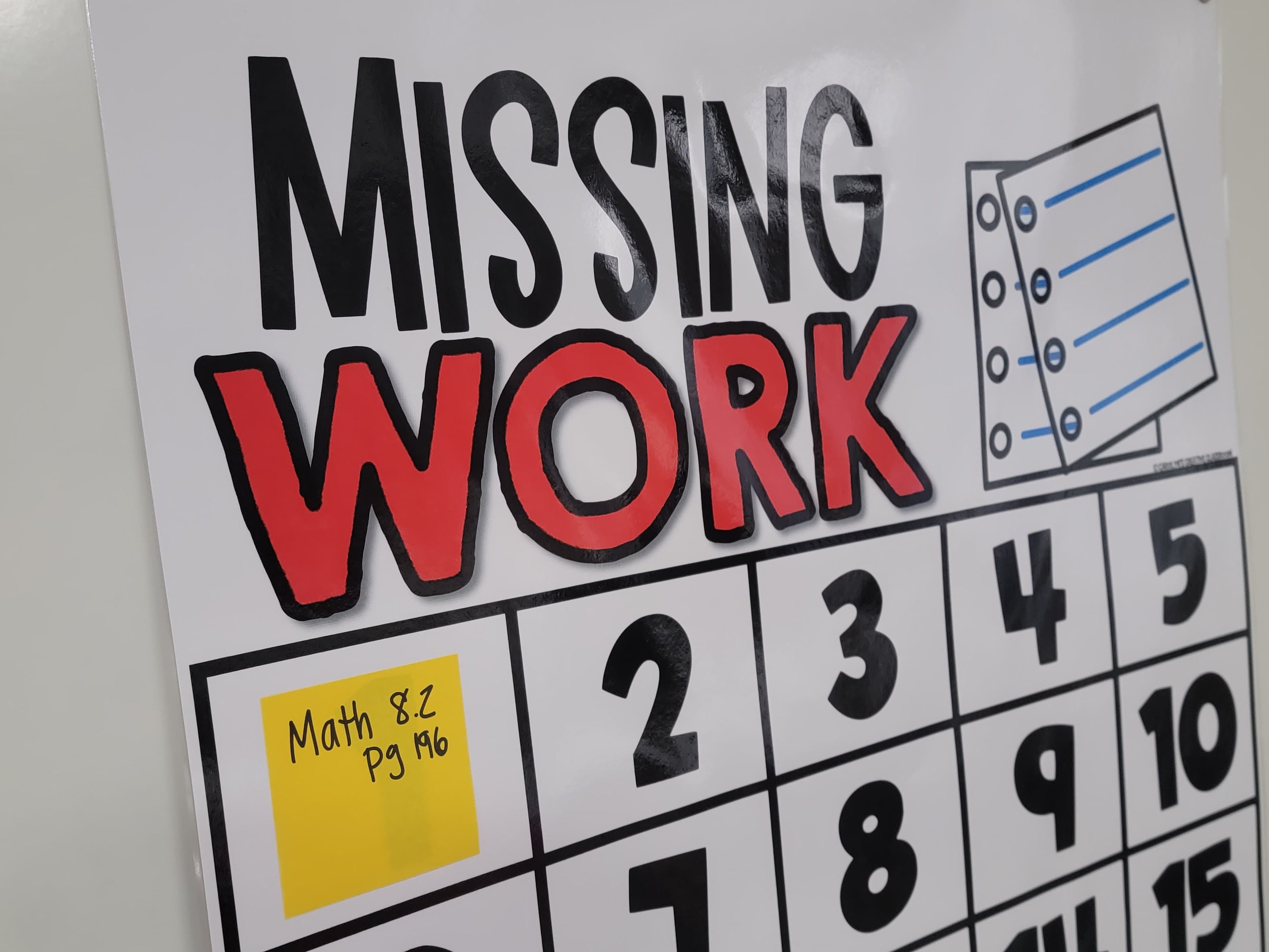 Missing Work Anchor Chart [hard Good] - Set# 1 - Etsy