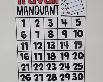 Missing Work Chart - Etsy