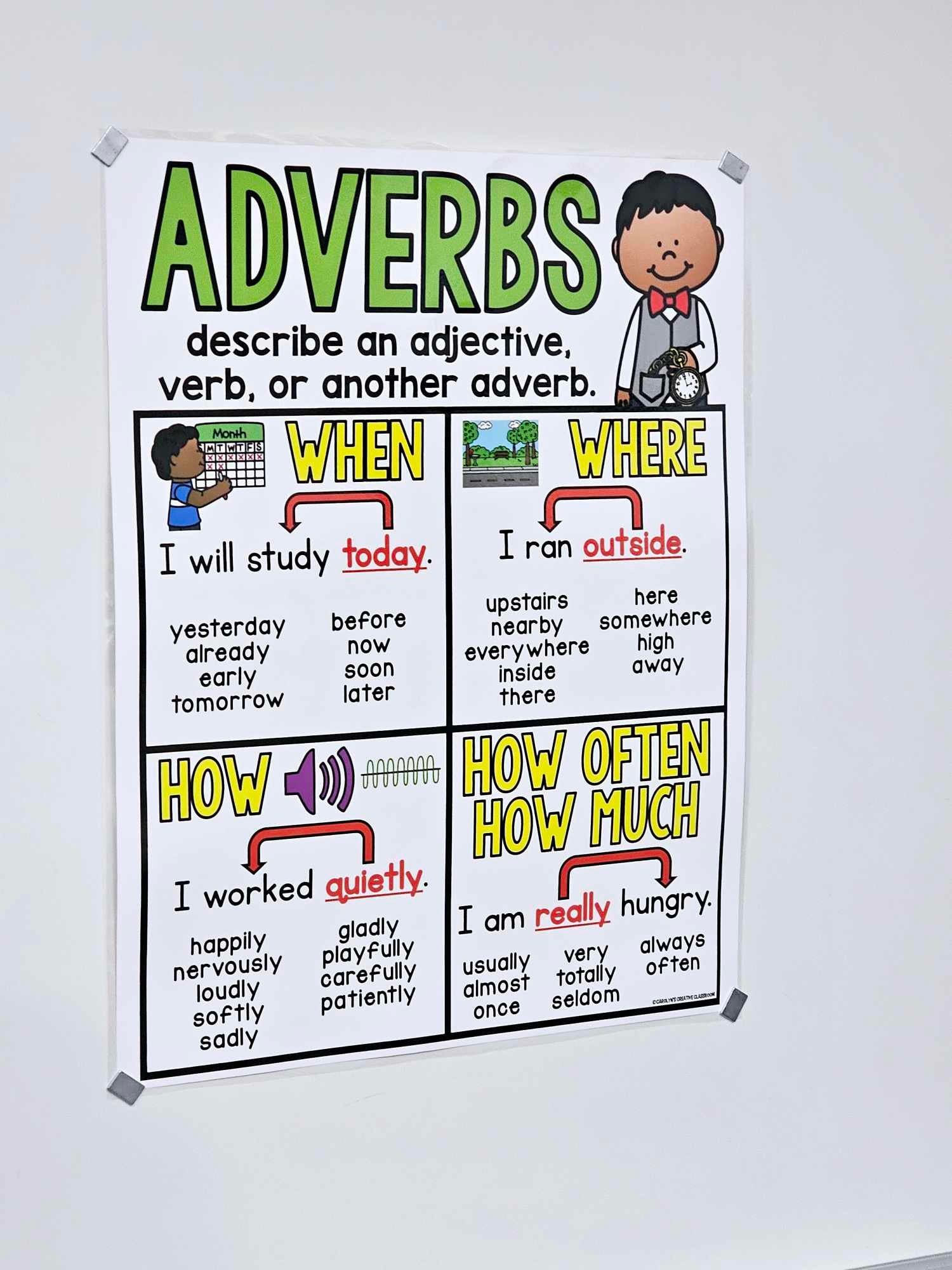 Adverbs Anchor Chart [hard Good] - Option 1 - Etsy
