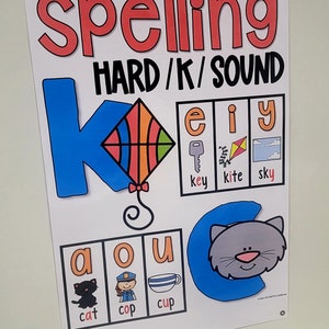 K Versus C Spelling /k/ Anchor Chart [hard Good] - Etsy