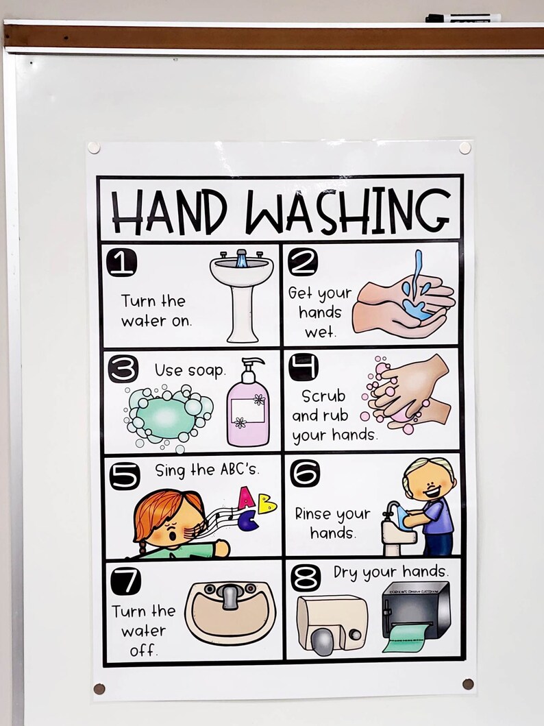Hand Washing Anchor Chart [hard Good] - Option #1 - Etsy