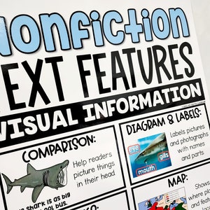 Nonfiction Text Features Anchor Chart [hard Good] - Option 3 - Etsy