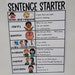 Sentence Starters Anchor Chart [hard Good] - Option #1 - Etsy