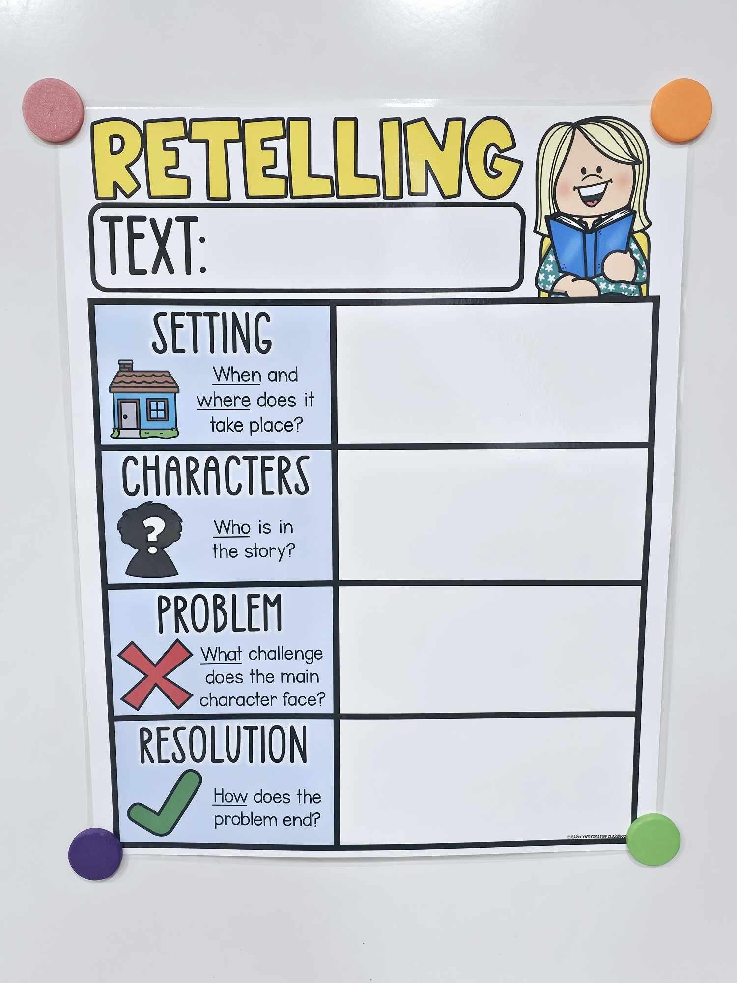 Story Retelling Anchor Chart [hard Good] - Option 3 - Etsy