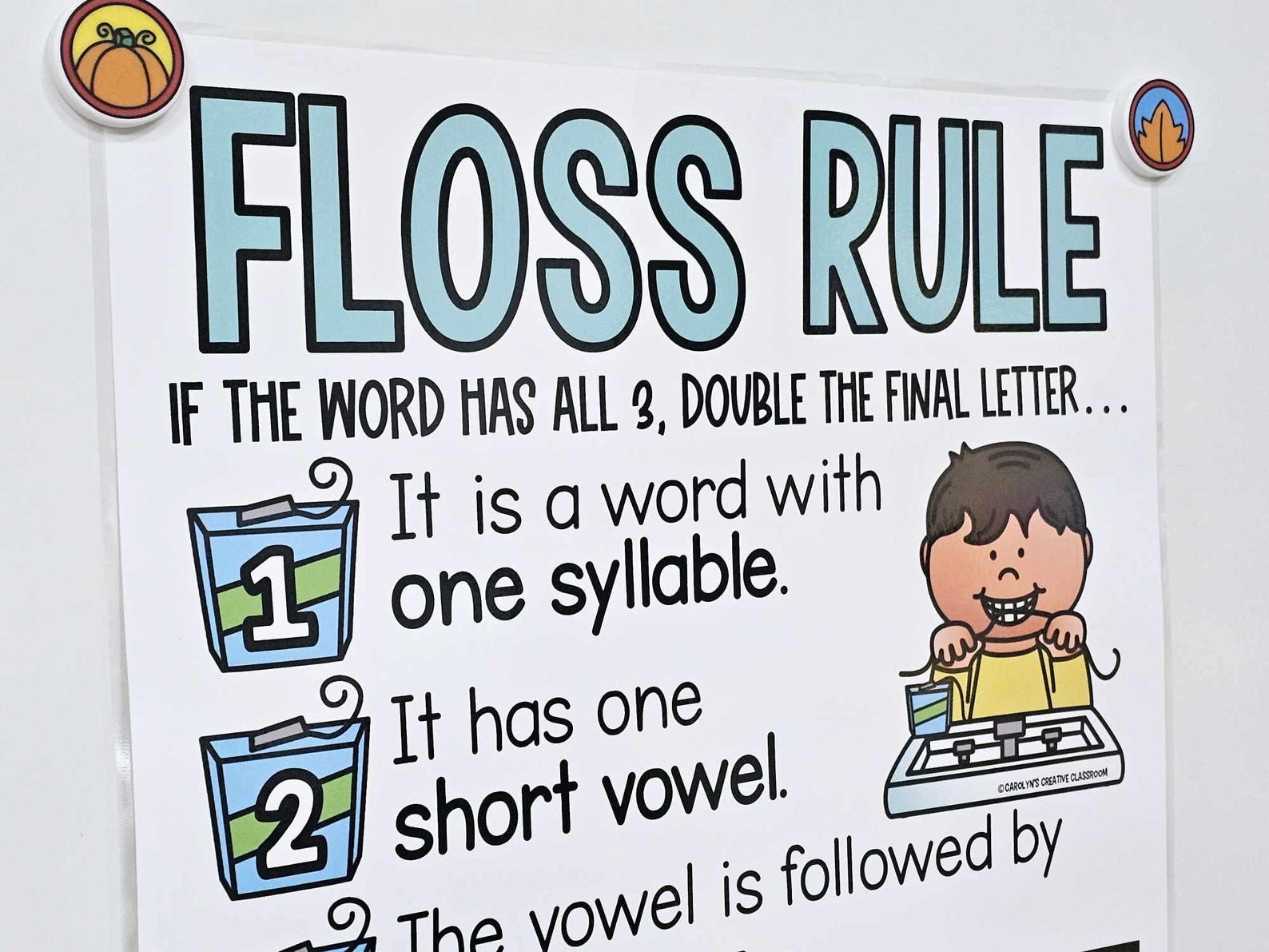 Floss Rule (-ff, -ll, -ss, -zz) Anchor Chart [hard Good] - Option #4 - Etsy