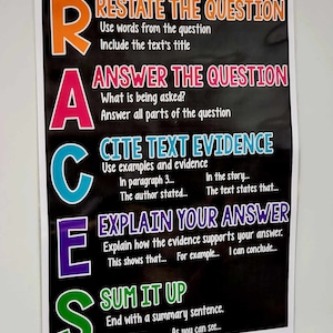 Races Anchor Chart [hard Good] - Option #1 - Etsy