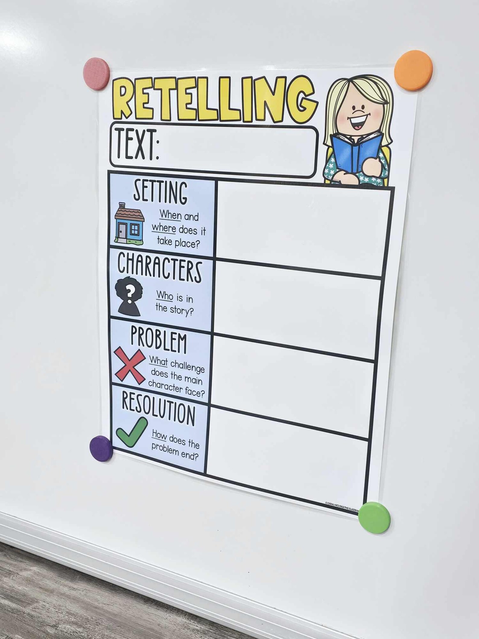 Story Retelling Anchor Chart [hard Good] - Option 3 - Etsy