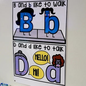 B and D Reversal Anchor Chart [hard Good] Option #4 - Etsy