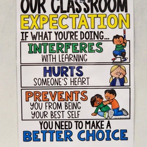 Our Class Expectation Anchor Chart [hard Good] - Version 1 - Etsy