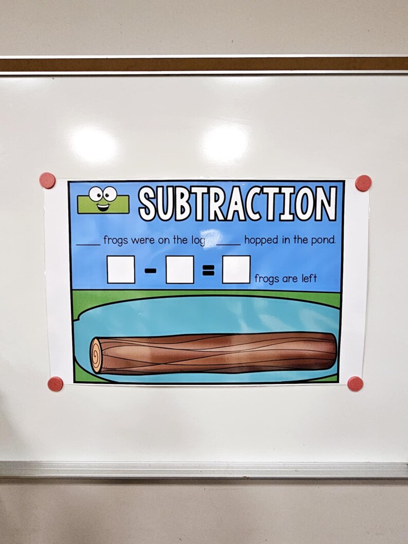 Subtraction Frogs Chart [hard Good] - Option 1 (anchor Chart Only) - Etsy