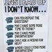 Instead of I Don't Know Anchor Chart hard Good Option 4 - Etsy