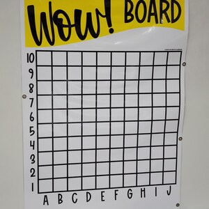 WOW! Board Anchor Chart [hard Good] - Option #6 - Etsy