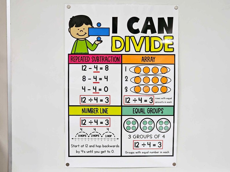 I Can Divide Anchor Chart [hard Good] - Option #1 - Etsy
