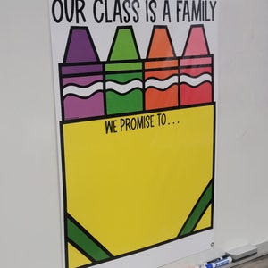 Class Rules and Expectations: We Are a Family Anchor Chart [hard Good ...