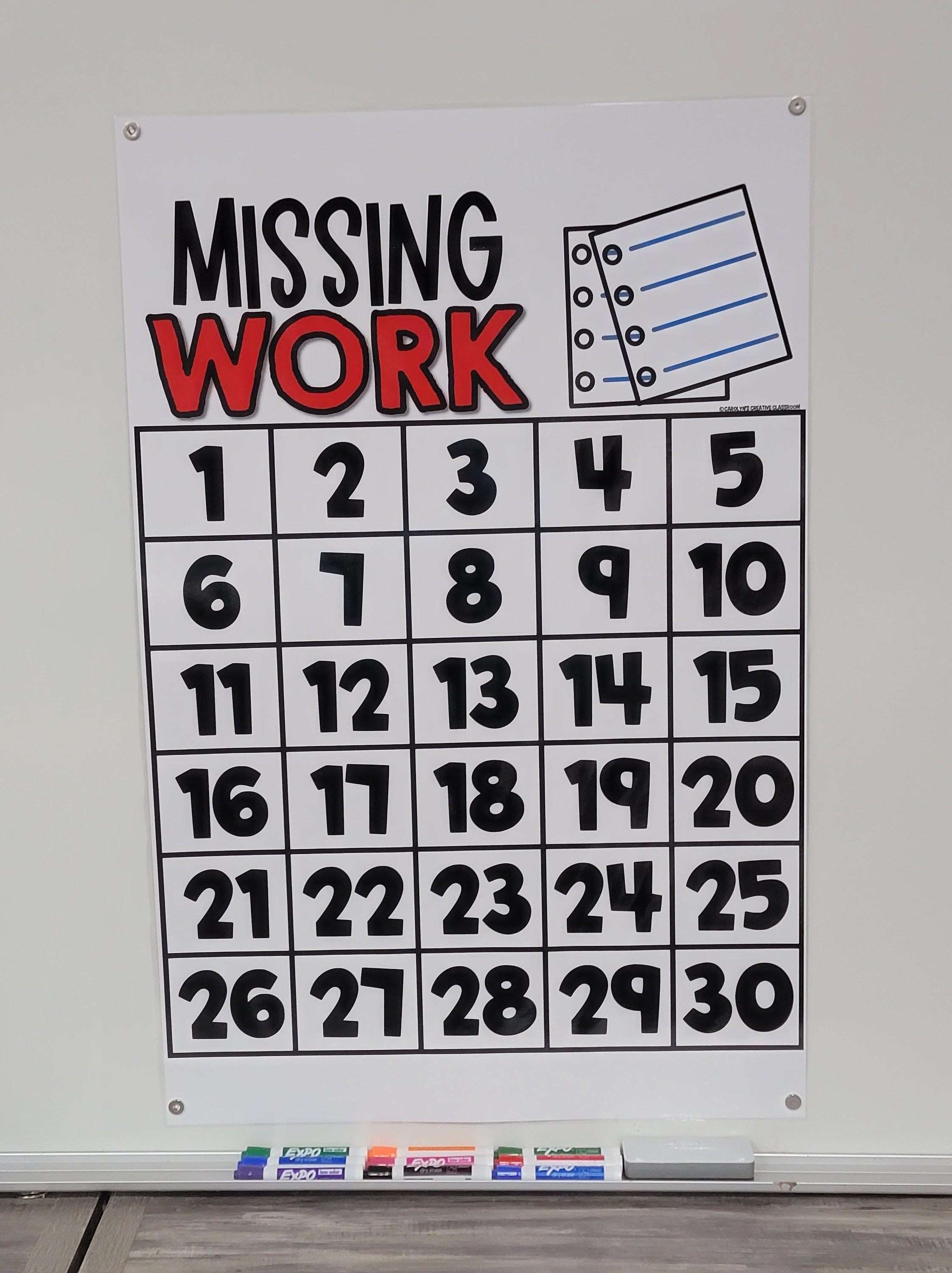 Missing Work Anchor Chart [hard Good] - Set# 1 - Etsy