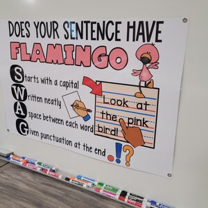 Does Your Sentence Have Flamingo Swag? Anchor Chart [hard Good] Option ...