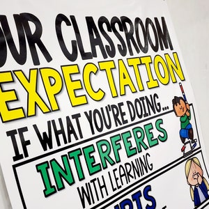 Our Class Expectation Anchor Chart [hard Good] - Version 1 - Etsy