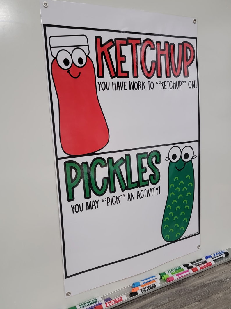 Ketchup and Pickles Anchor Chart [hard Good] - Etsy
