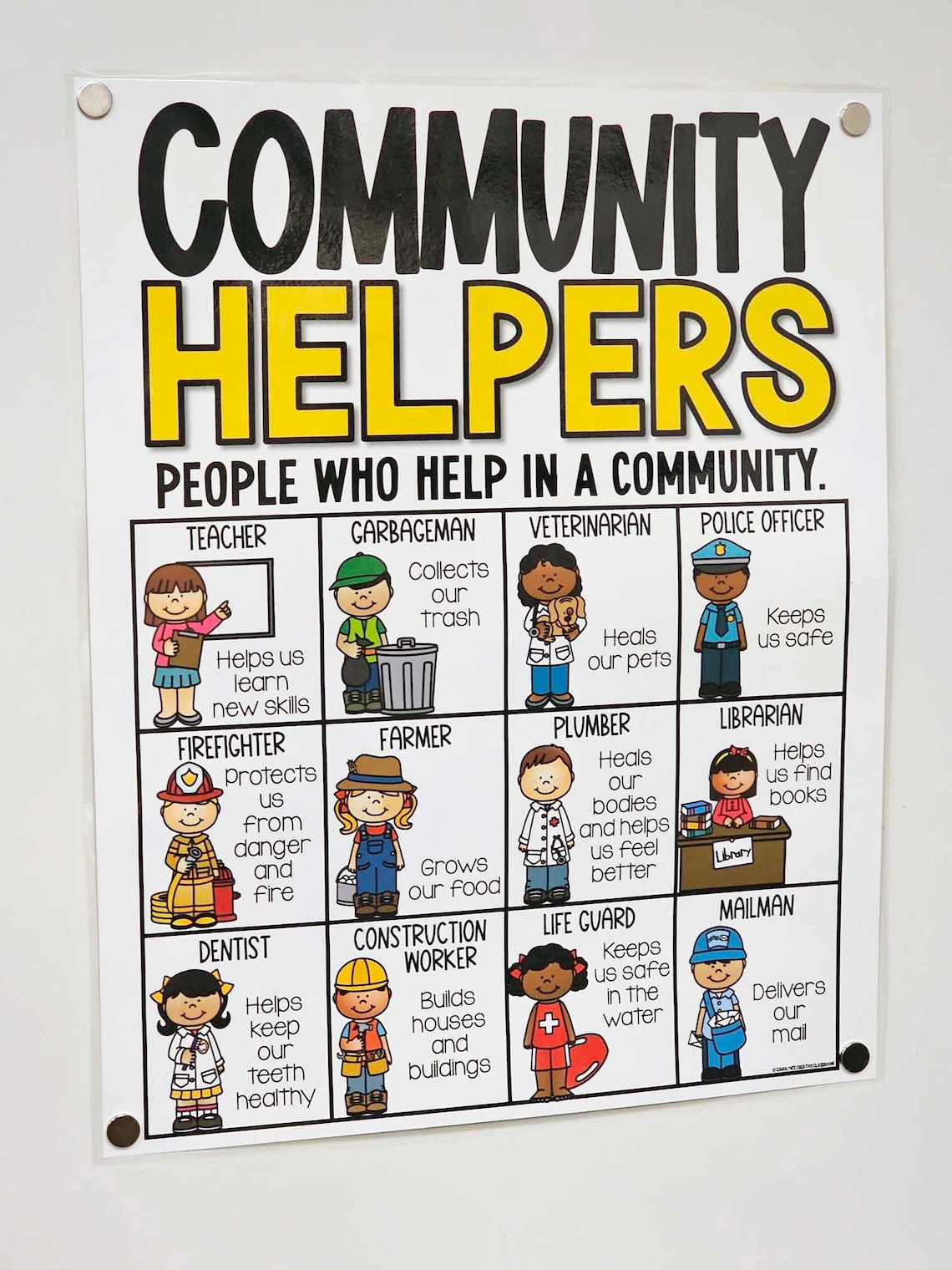 Community Helpers Anchor Chart [hard Good] - Option 1 (white) - Etsy