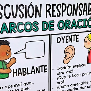 Accountable Talk Sentence Starters Anchor Chart [hard Good] - Option 2 ...