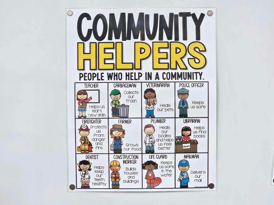 Community Helpers Anchor Chart Hard Good Option 1 white - Etsy Portugal
