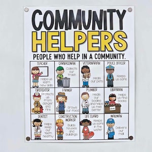 Community Helpers Anchor Chart [hard Good] - Option 1 (white) - Etsy
