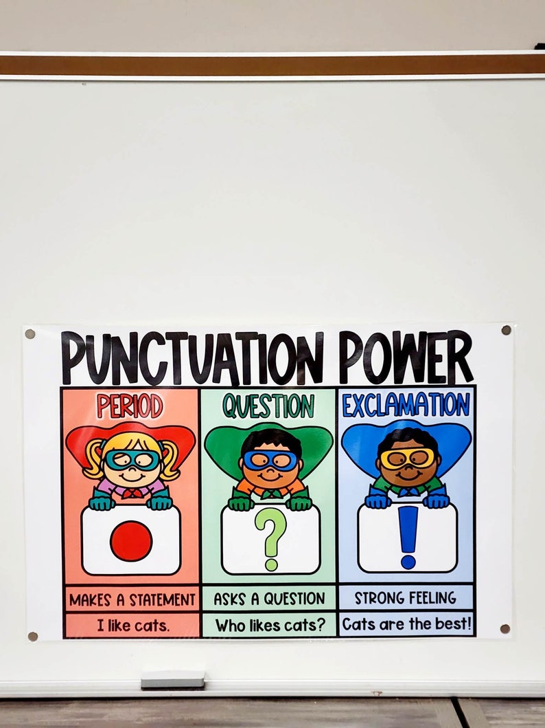 Punctuation Power Anchor Chart [hard Good] - Option 2 - Etsy